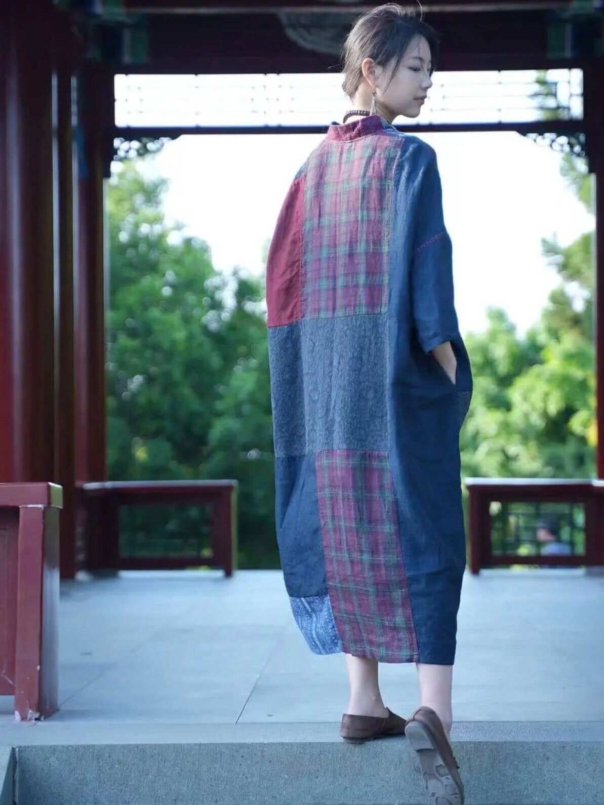 Patchwork Dress Patchwork Robe Hand Embroidered BORO Made - Etsy