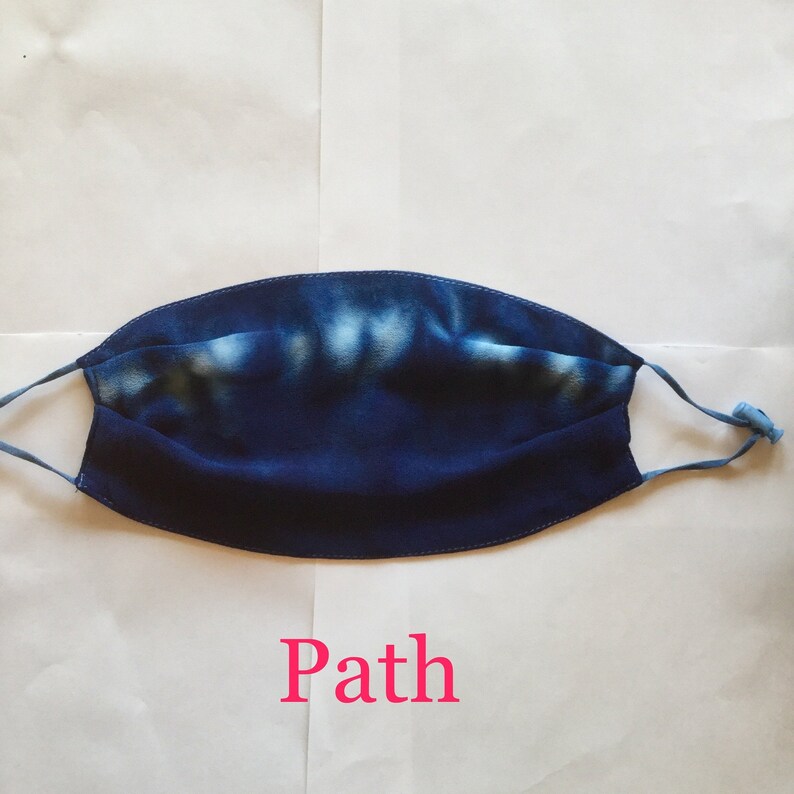 Silk face masks indigo dye Onion dye adjustable band easy | Etsy