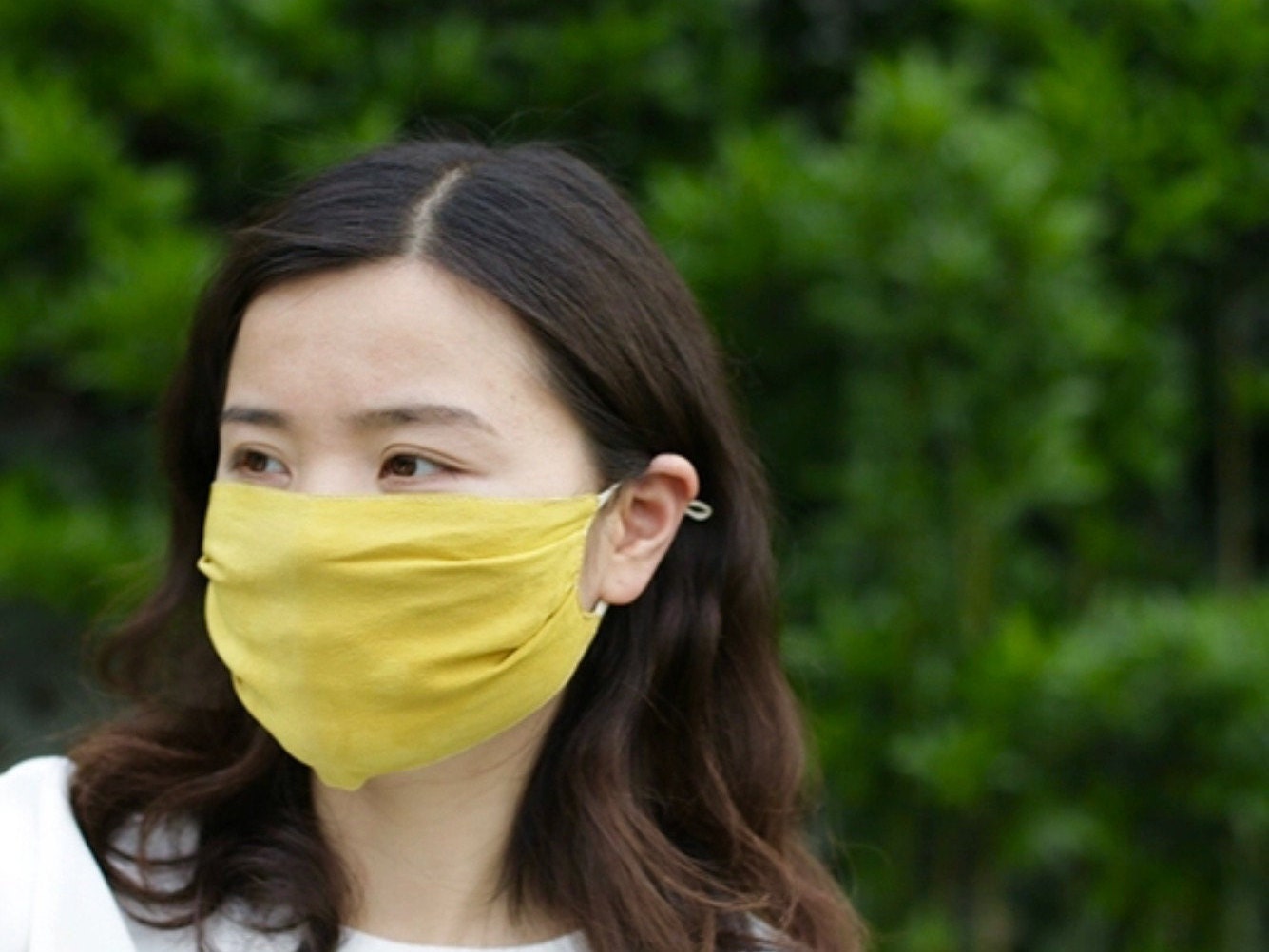 Silk Face Masks, Indigo Dye, Onion Dye, Adjustable Band, Easy to Breath ...