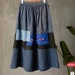 Skirt，patchwork Skirt，indigo Fabric ，hand Embroidery，quality Linen ...