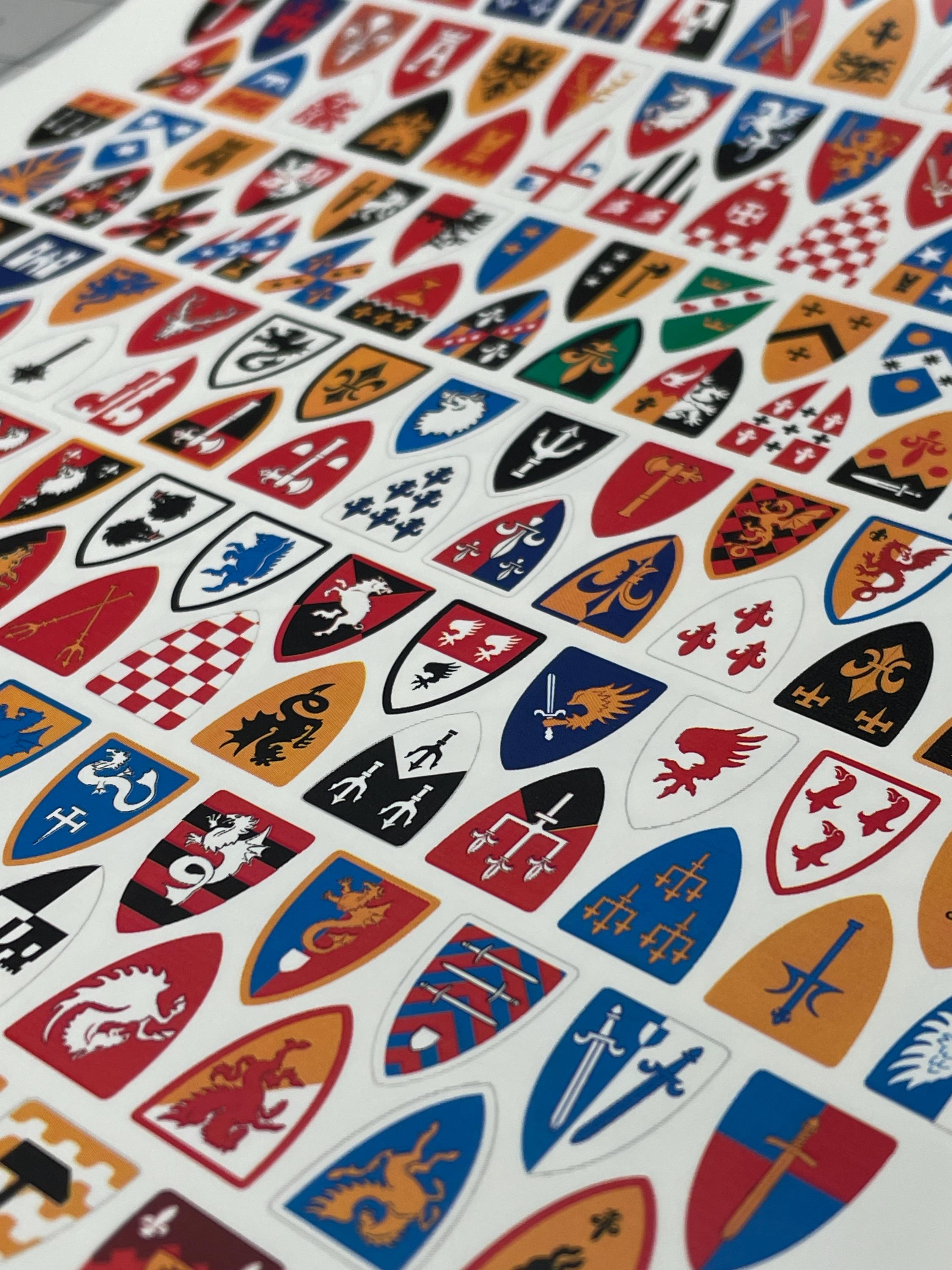 Water Transferable Heraldry for Wargaming 28mm, Shield Shape 2 - Etsy