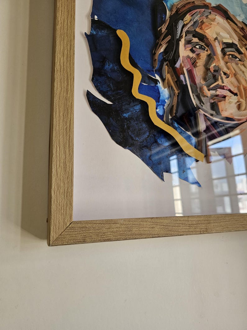 Portrait Painting Custom From Photo, Paper Quilling, Textured Portrait ...