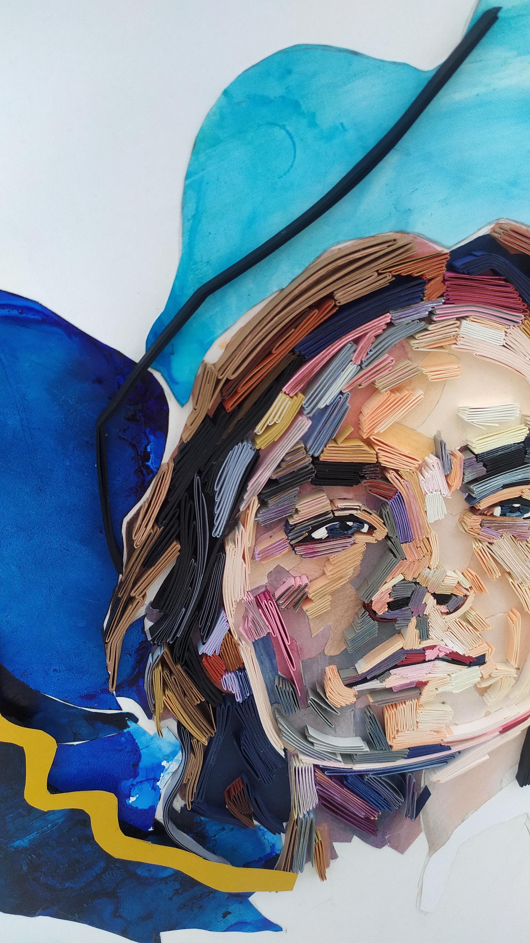 Portrait Painting Custom From Photo, Paper Quilling, Textured Portrait ...