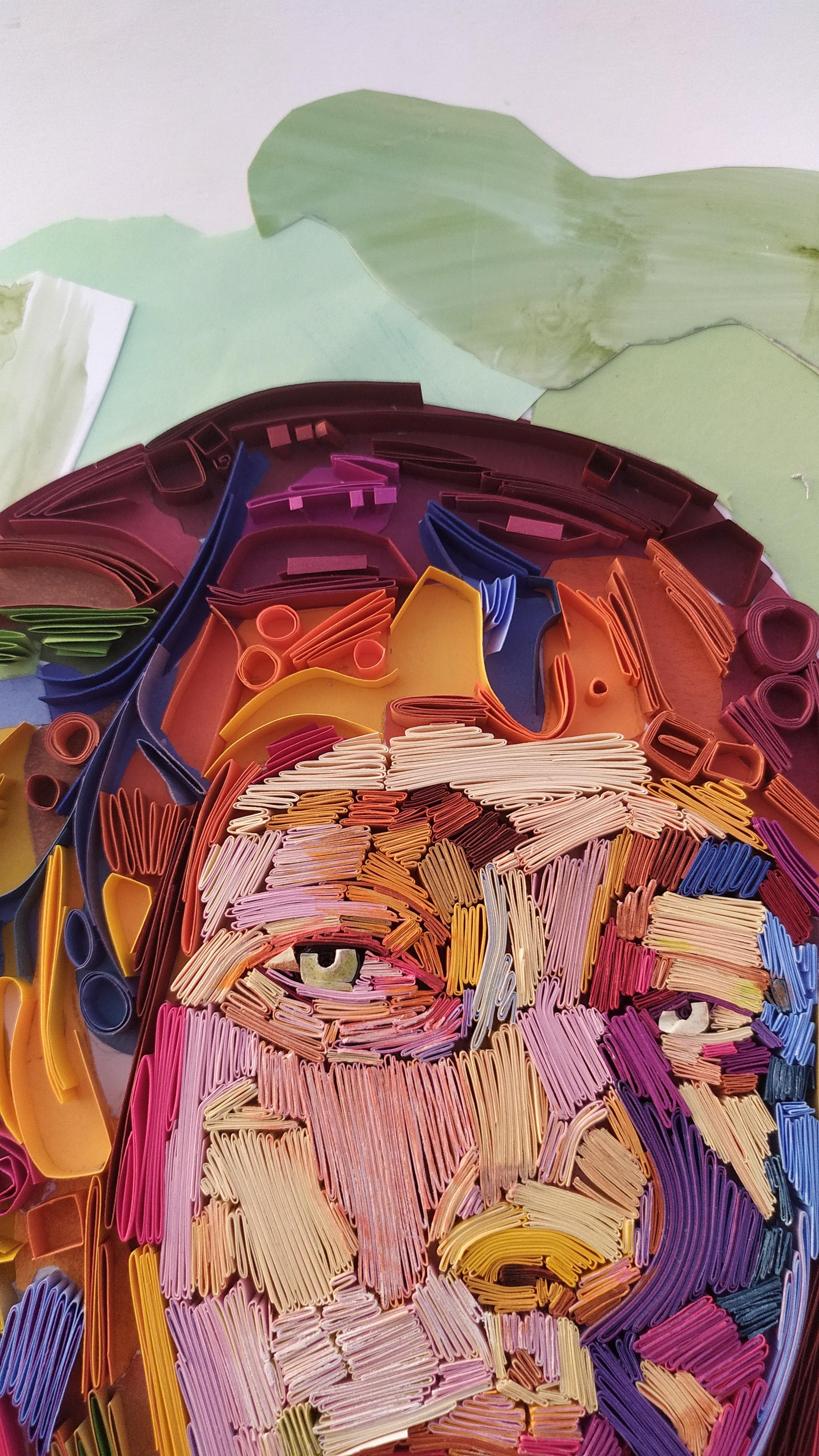 Girl With Nature Portrait, Paper Cut, Portrait, Textured Art, 3d Paper ...