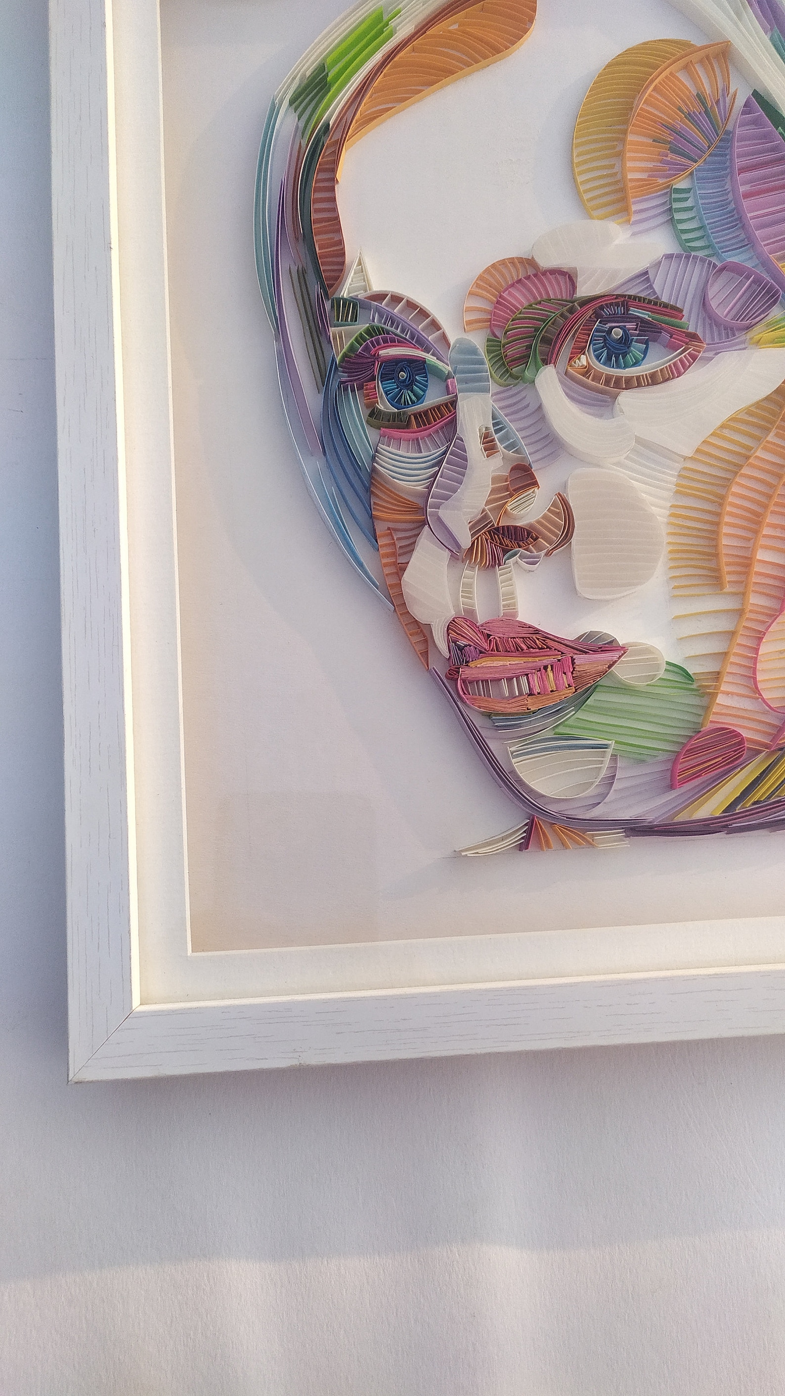 Custom Paper Quilling Portrait: Modern Textured Art, Glass Framed ...