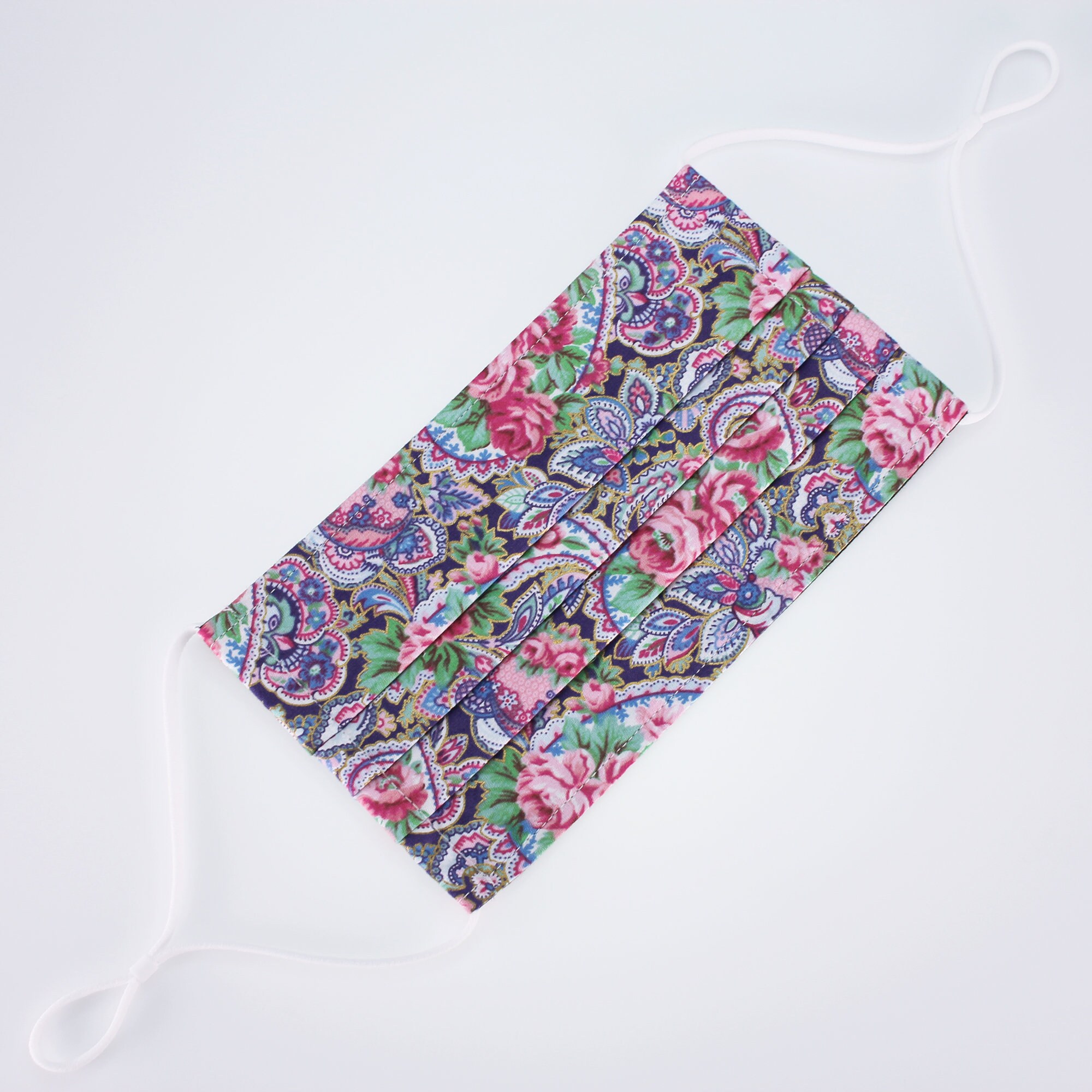 JAPANESE 100% COTTON PAISLEY Face Mask with Nose Wire Bohemian | Etsy