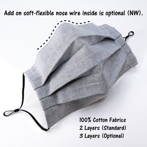 JAPANESE 100% COTTON BUTTERFLY Face Mask With Nose Wire Dark Blue Gold ...