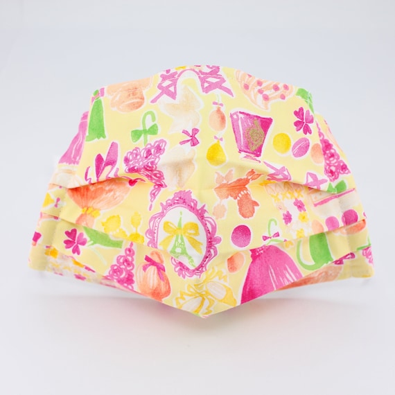 100% COTTON PARIS EIFFEL Face Mask with Nose Wire Macaroon | Etsy