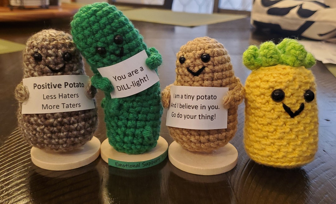 Emotional Support Pickle & Positive Potatoes - Etsy