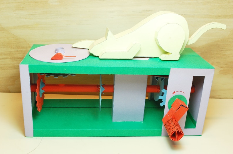 Cat & Mouse Paper Automata Level 5 - Etsy