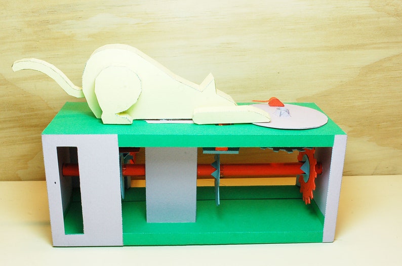 Cat & Mouse Paper Automata Level 5 - Etsy
