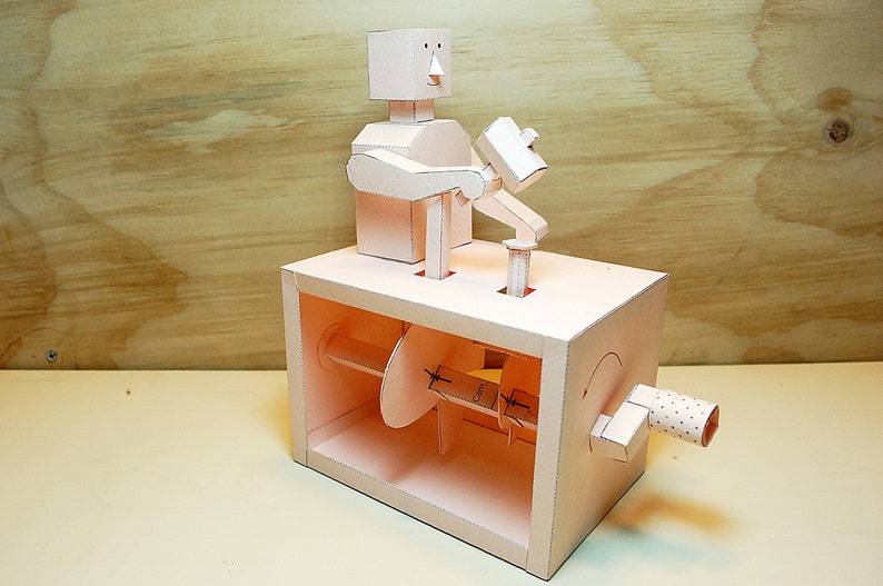 Hammer Man Paper Automata Level2 - Etsy