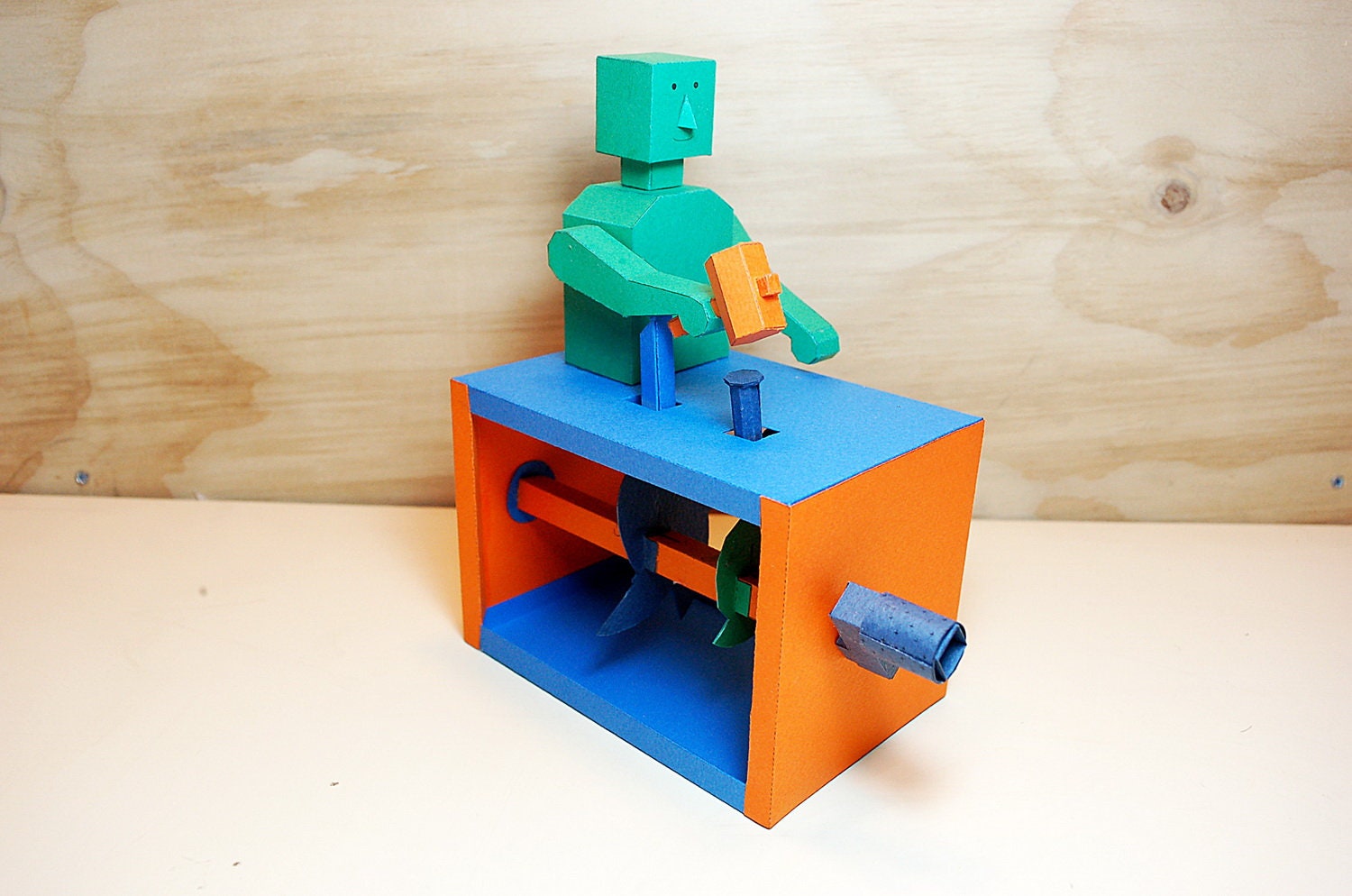 Hammer Man Paper Automata Level2 - Etsy