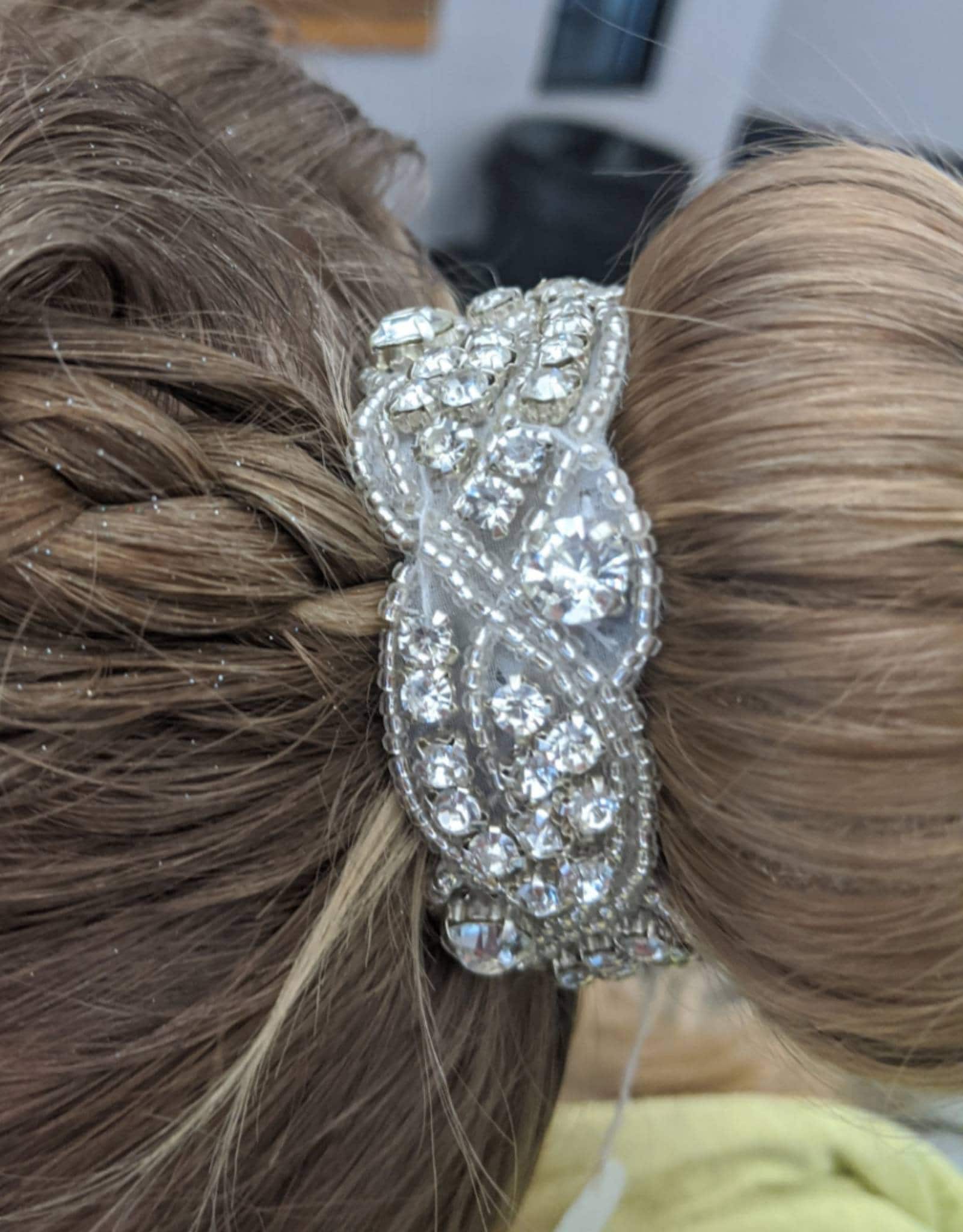 N'ice Buns Hair Wraps - Wave N Dot Silver - Rhinestone Bun Wrap - Etsy