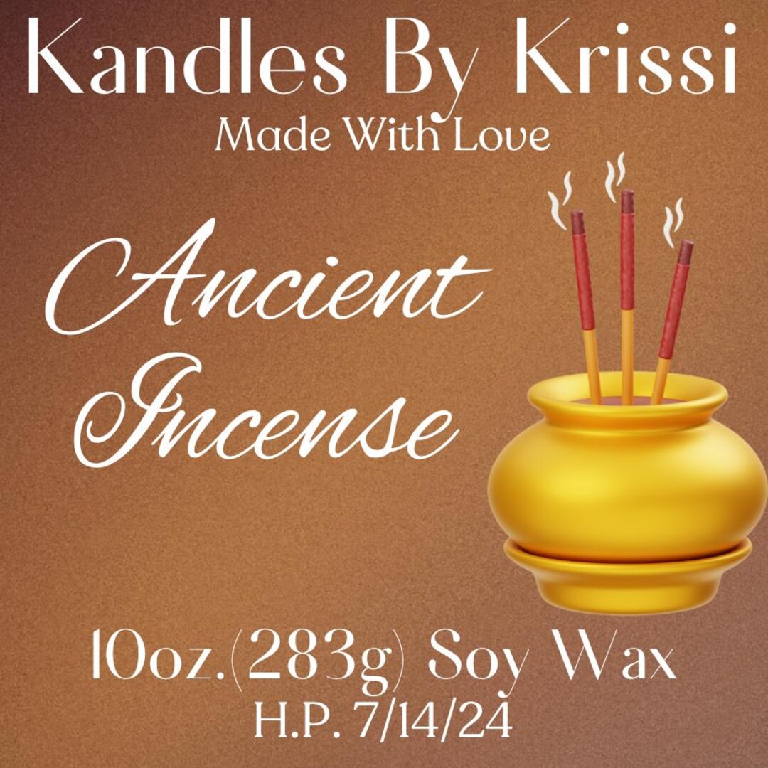 Ancient Incense - Highly Scented Soy Kandles, Fragrant Soy Candles - Etsy