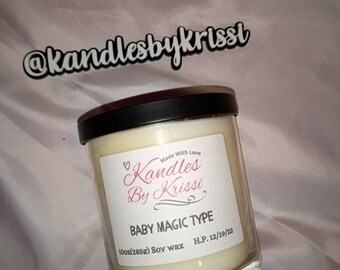 Baby Powder Scented Candle Blended Soy Candle Baby Scent - Etsy