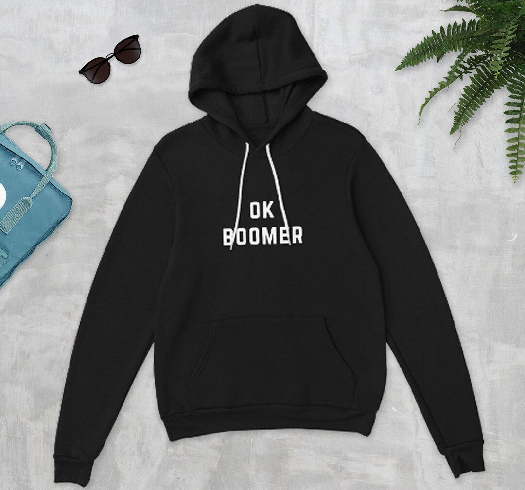 OK Boomer Premium Soft Cotton Fleece Black Unisex Typography - Etsy