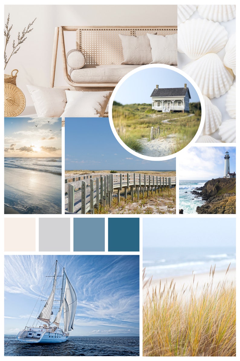 Sherwin Williams Coastal Beach Cottage Blue and Gray Paint Palette ...