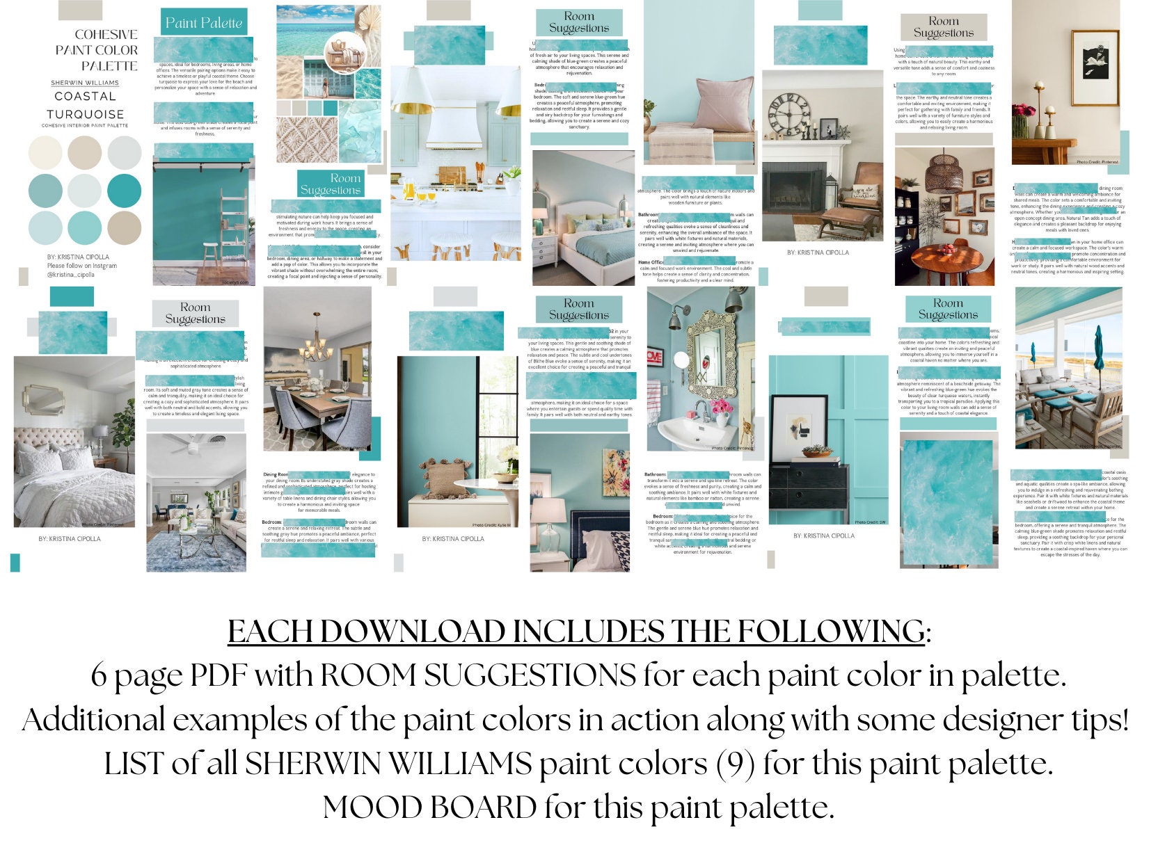 Tonos Turquesa De Sherwin Williams Turkish Tile SW 7610 | Blue Paint