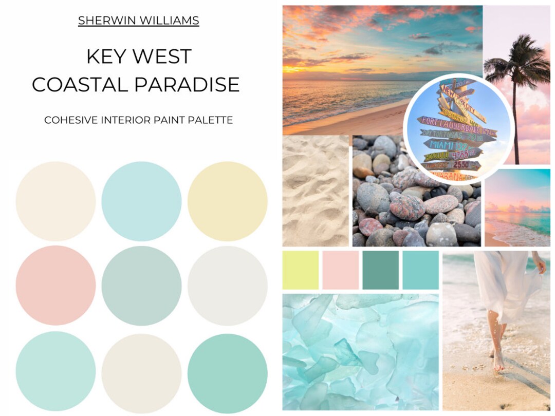 Sherwin Williams Key West Tropical Paradise Paint Palette, Coastal ...