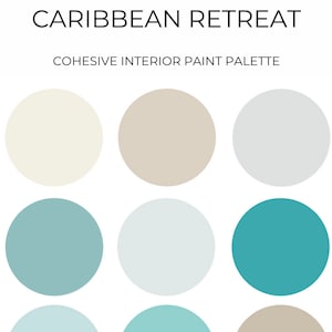 Sherwin Williams Coastal Beach Turquoise Paint Palette, Coastal Paint ...