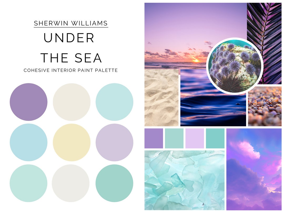 Sherwin Williams Under the Sea Paint Palette, Coastal Paint Palette ...