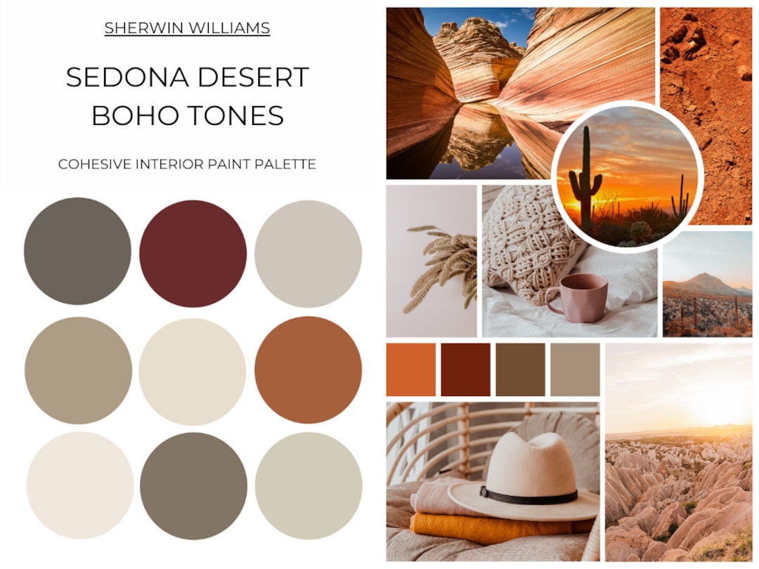 Sherwin Williams Warm Earth Tone Paint Palette, Sedona Desert Colors ...