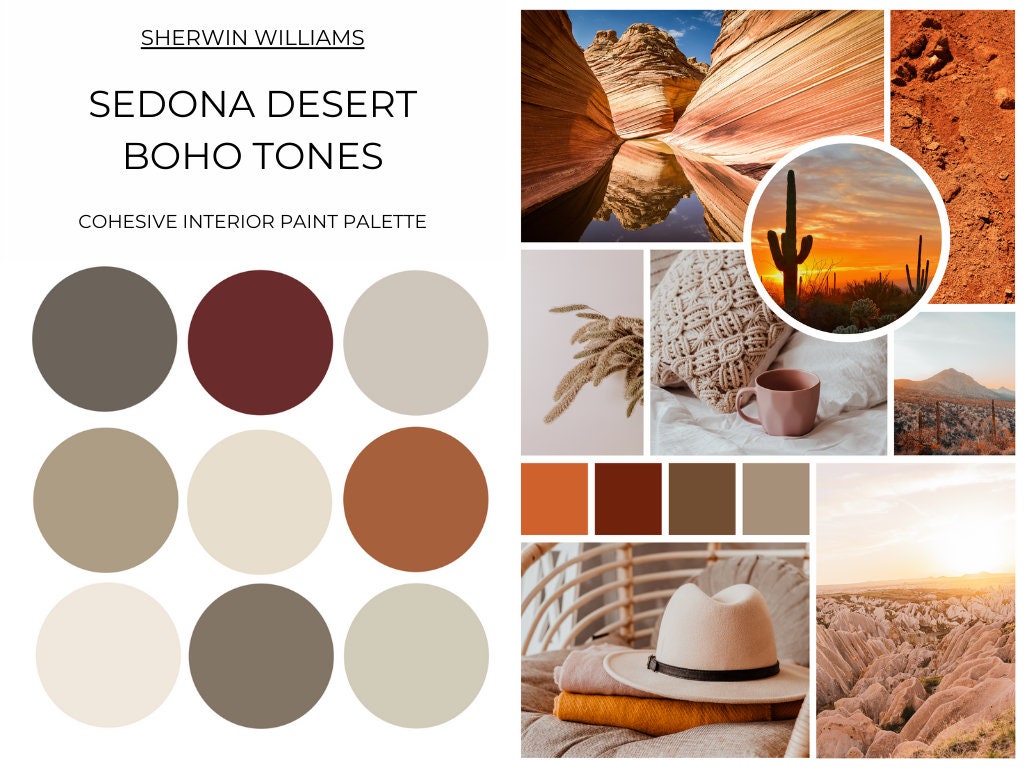 Sherwin Williams Warm Earth Tone Paint Palette, Sedona Desert Colors ...