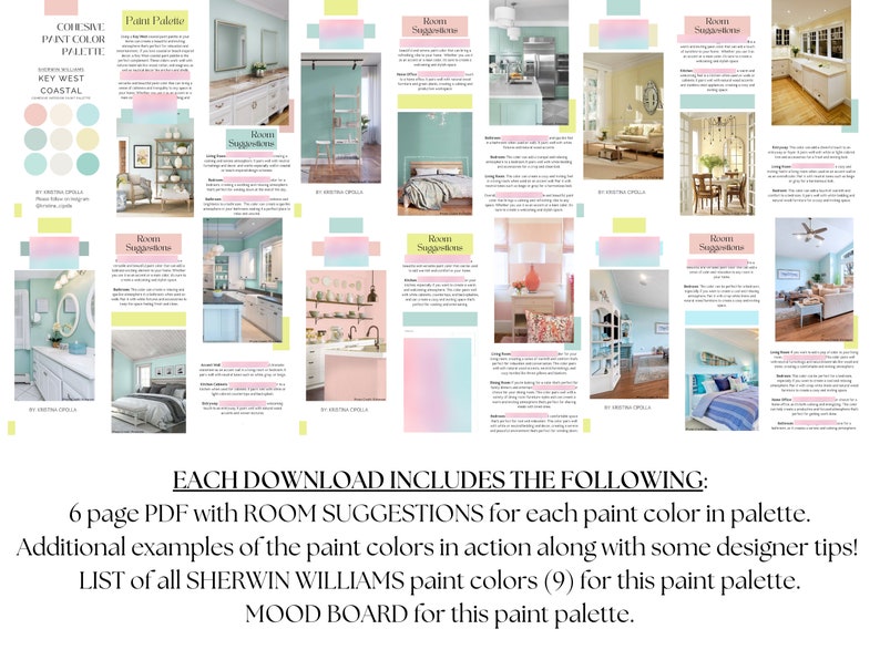 Sherwin Williams Key West Tropical Paradise Paint Palette, Coastal ...