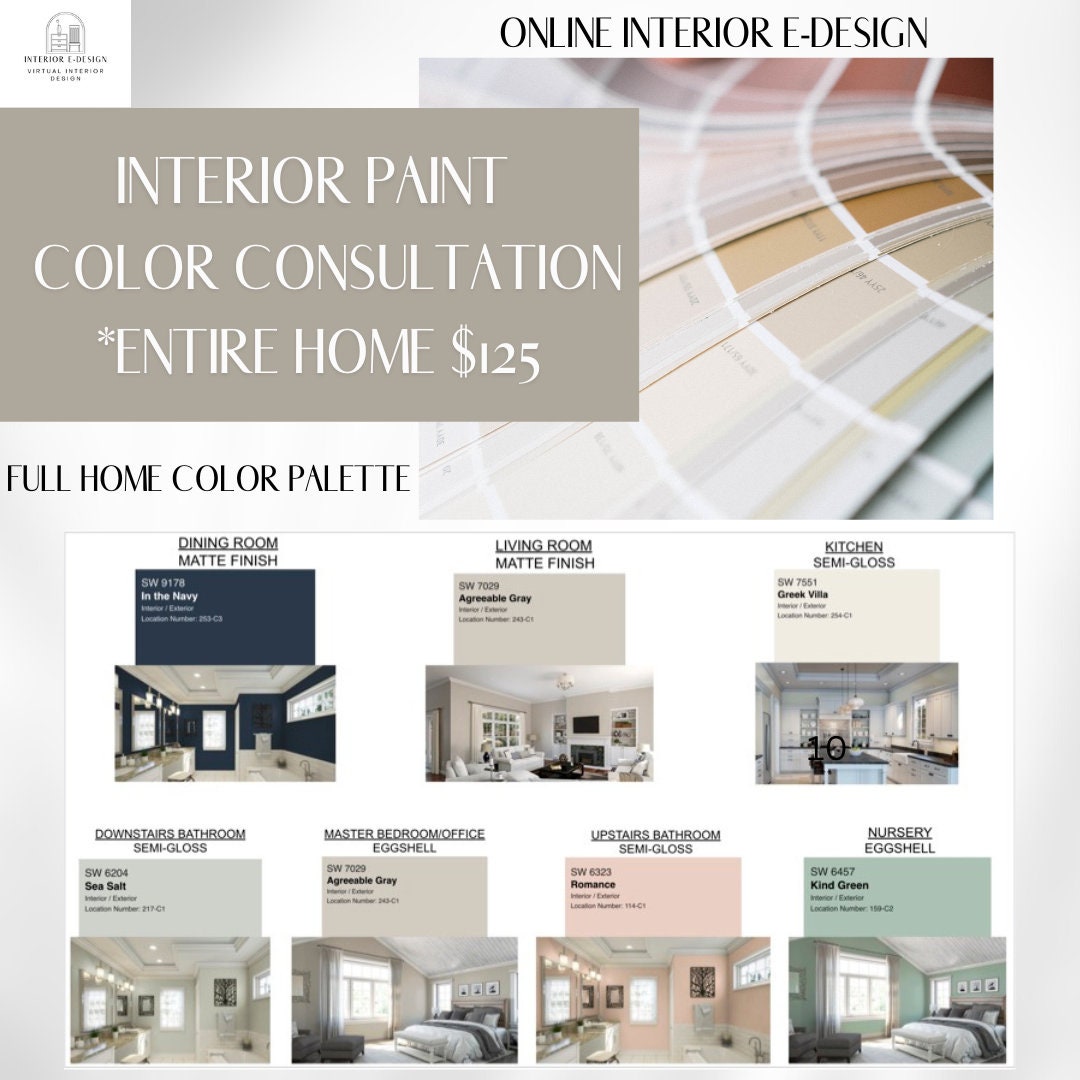 Interior Paint Color Consultation|entire Home|interior Design Service|e ...