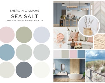 Sherwin Williams Under the Sea Paint Palette Coastal Paint - Etsy