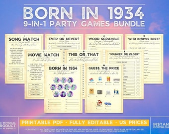 1934 Trivia Game - Etsy