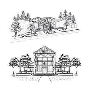 Custom Wedding Venue Illustration, Custom Illustration for Wedding ...