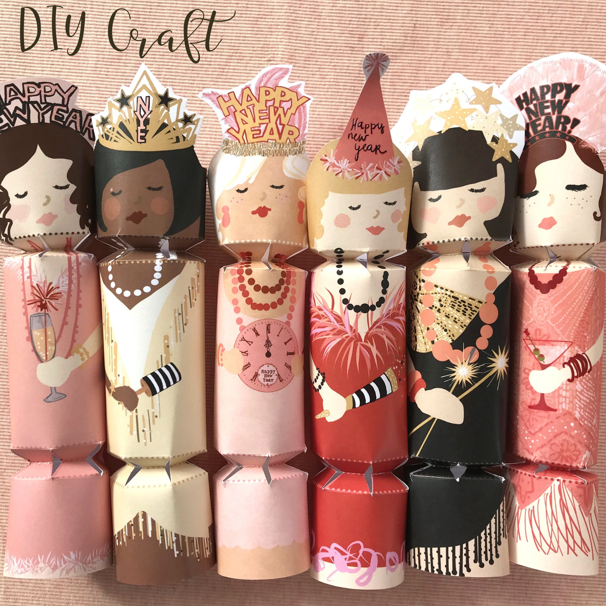 INSTANT DOWNLOAD, Holiday Crackers, Party Poppers, New Years Decor, DIY ...