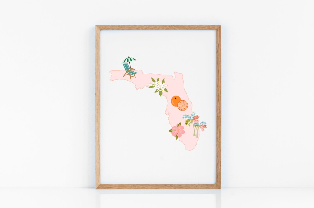 INSTANT DOWNLOAD, Florida Love, Printable Art, Wall Art, Digital Print ...