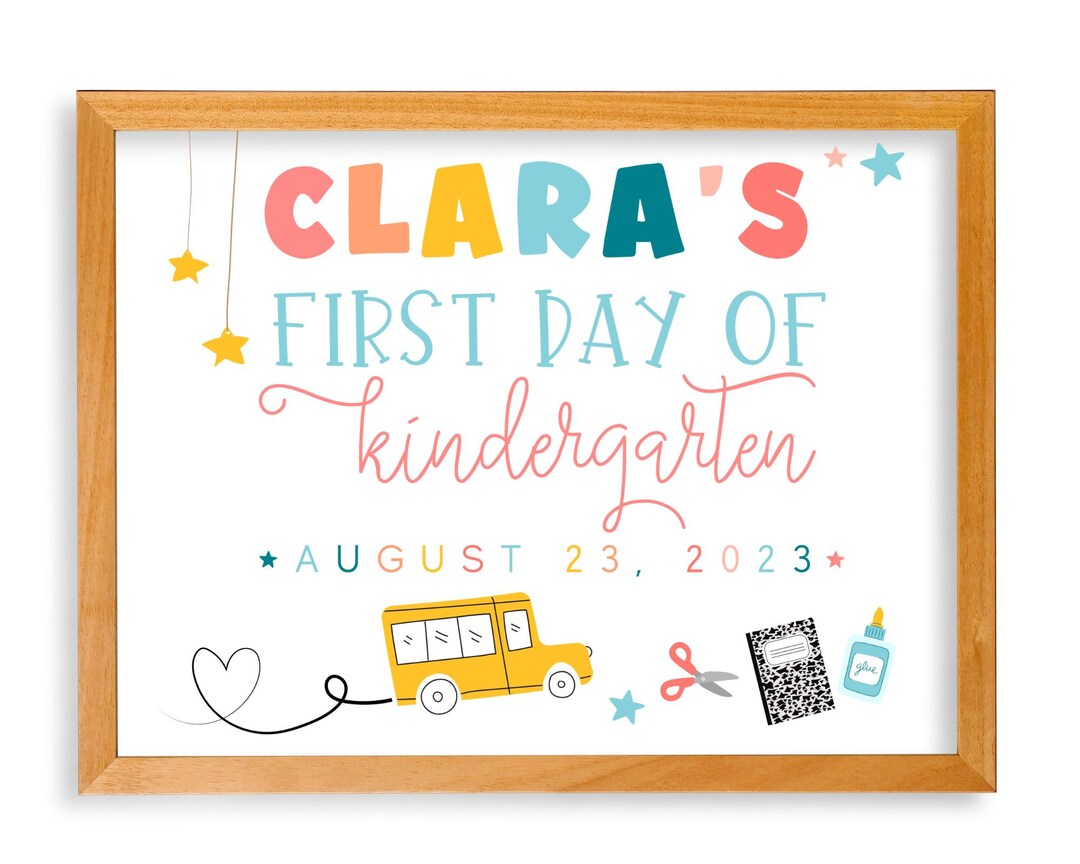 DIGITAL DOWNLOAD, Back to School Template, First Day of School Sign ...