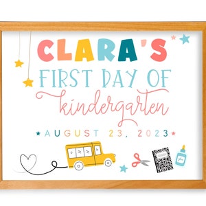 DIGITAL DOWNLOAD, Back to School Template, First Day of School Sign ...