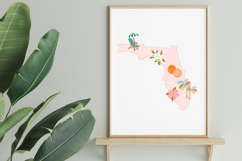INSTANT DOWNLOAD, Florida Love, Printable Art, Wall Art, Digital Print ...