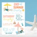 INVITATION TEMPLATE, End of Summer Template, Editable Digital Invite ...