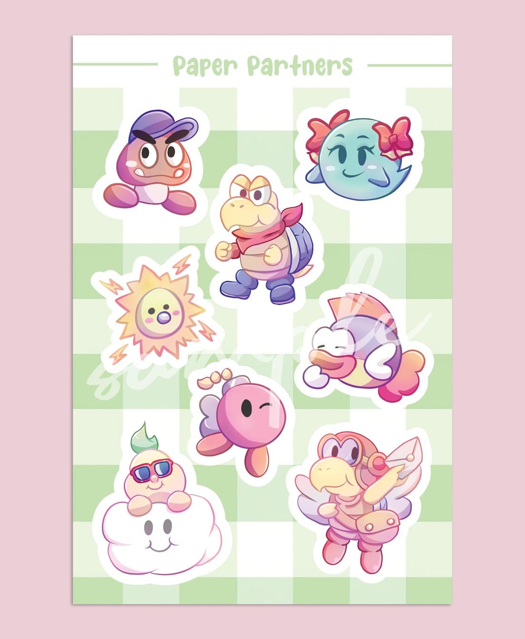 Paper Mario 64 Partners Sticker Sheet - Etsy