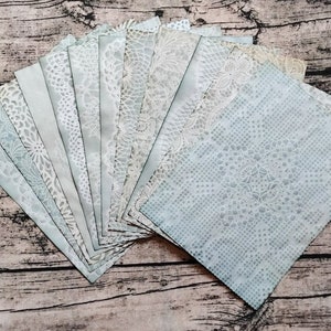 12 Sheets Variety CABBAGE Dyed Lace Paper Pack #2, Handmade, Coffee ...