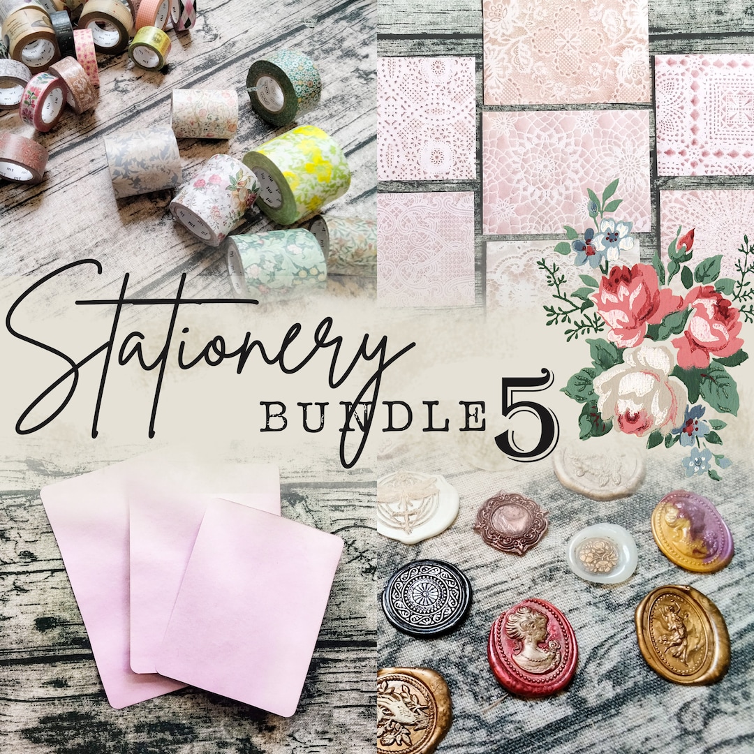 Stationery Bundle #5 | Dyed Cards | Lace Pattern Envelopes | Wax Seals ...