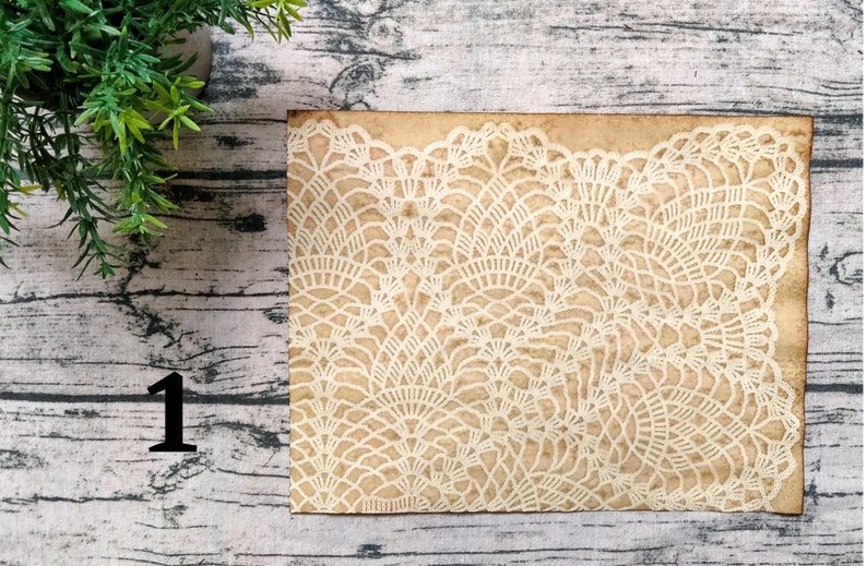 10 Sheets VICTORIAN LEAF LACE Lace Paper Handmade Coffee - Etsy