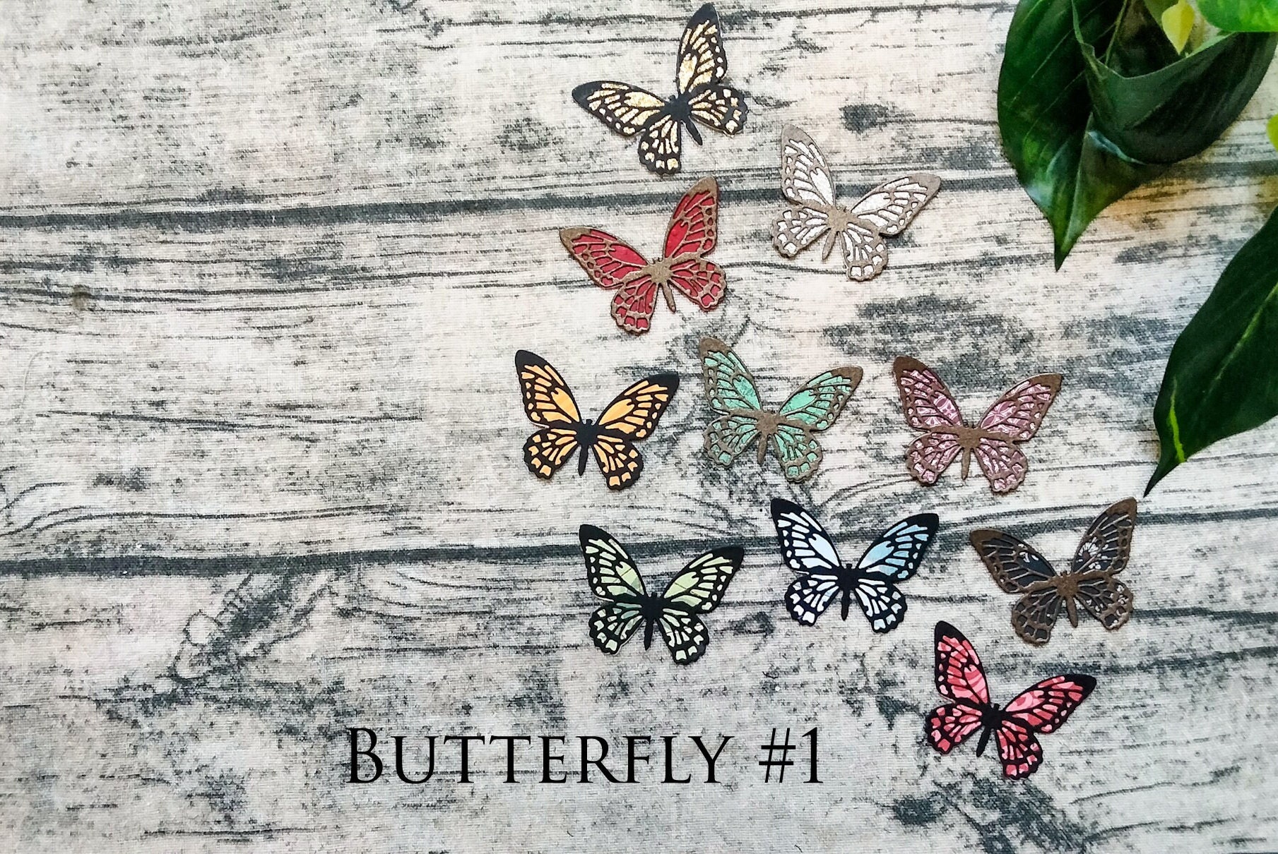 Set of 10 Layered Paper Butterflies Rainbow Colors Ephemera - Etsy