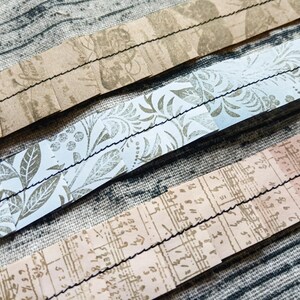 18" Colorful Dyed Paper Ruffle Rolls, Book Pages, Tea Dyed Paper, Sewn ...