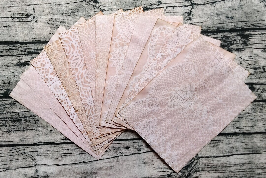 12 Sheets Variety BEETROOT Dyed Lace Paper Pack #2, Handmade, Coffee ...