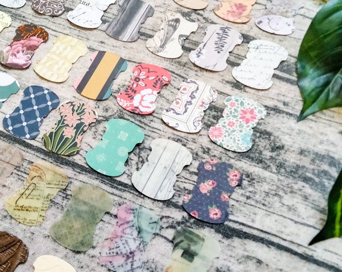 Set of 20 Whale Tail Tabs, Die Cuts, Variety, Tag Toppers, Paper Tabs ...