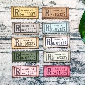 Set of 10 Distressed Tickets, Vintage Colors, Handmade, Die Cuts, Junk ...