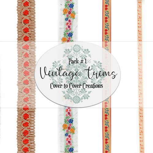Digital Printable Antique and Vintage Trims Pack 1 - Etsy