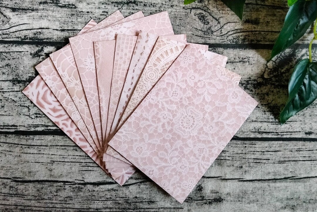 9 VARIETY BEETROOT Lace Paper Envelopes Pack #2, Handmade, Beetroot ...